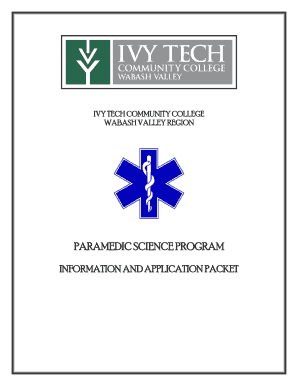Fillable Online as19217 http sasm3 Paramedic Science Application - Ivy ...