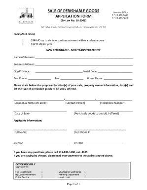 Fillable Online Business Licenses and Registration - City of St. Thomas ...