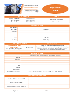 Fillable Online PAPERmatters! - Booking Form Fax Email Print - pdfFiller