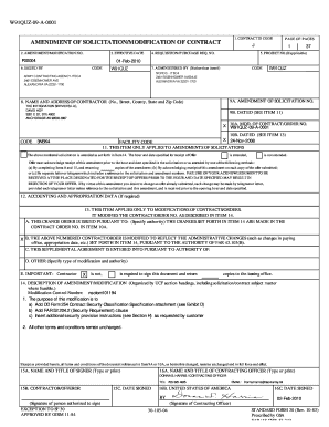 Fillable Online AMENDMENT OF SOLICITATION/MODIFICATION OF CONTRACT - ESI Fax Email Print - pdfFiller