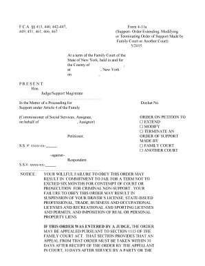 Fillable Online Family Court Form 4-11 - New York State Unified Court System Fax Email Print ...