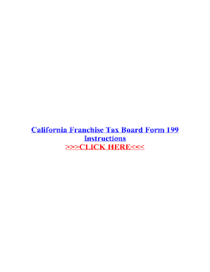 Fillable Online California Franchise Tax Board Form 199 Instructions ...