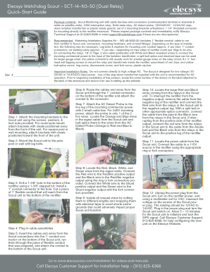 Fillable Online Elecsys Watchdog Scout - SCT-14-N3-50 (Dual Relay ...