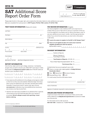 Fillable Online sat additional score report form Fax Email Print ...