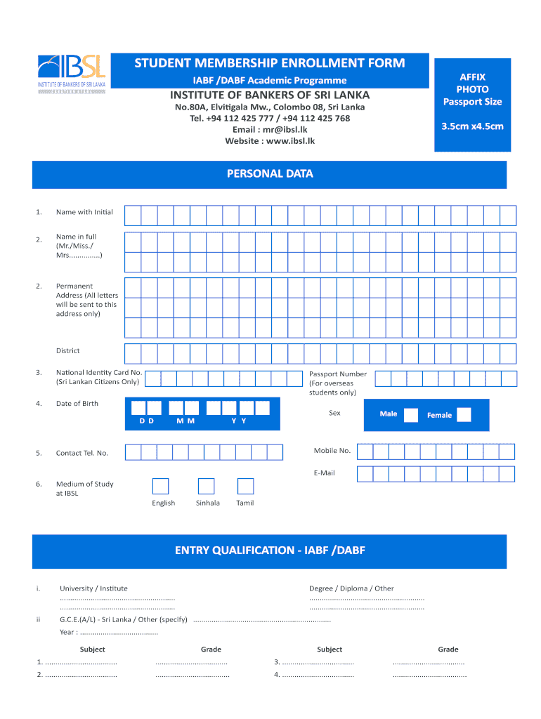 Fillable Online STUDENT MEMBERSHIP ENROLLMENT FORM Fax Email Print ...