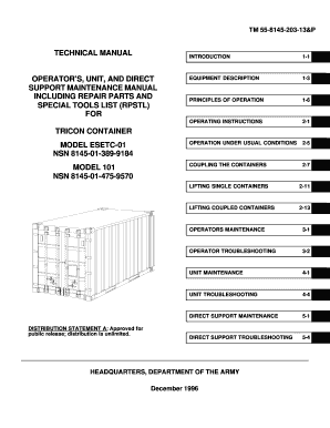 Fillable Online technical manual operator's, unit, and direct support ...