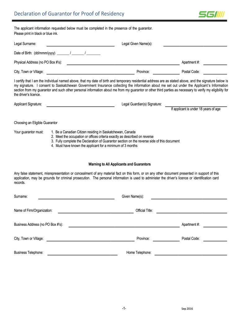 Guarantor Form Fill Out Sign Online DocHub