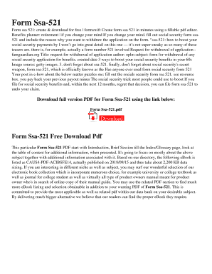 Fillable Online Form Ssa-521Manual Book Fax Email Print - pdfFiller
