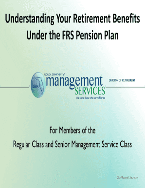 Fillable Online understanding your retirement benefits under the frs ...