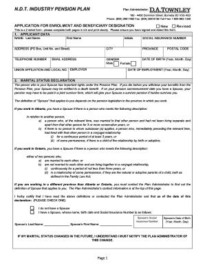 Fillable Online INDUSTRY PENSION PLAN Fax Email Print - pdfFiller