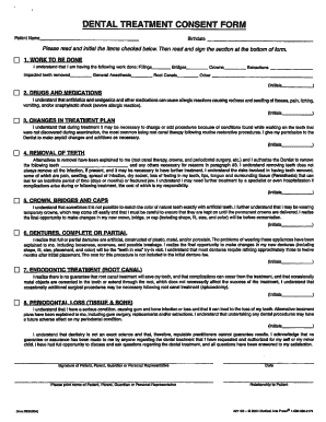 Fillable Online dental treatment consent form - River Dentistry Fax ...