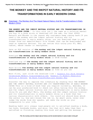 Fillable Online The Monkey And The Inkpot Natural History And Its ...