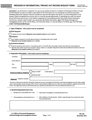 Fillable Online Freedom of Information/Privacy Act Record Request Form Fax Email Print - pdfFiller