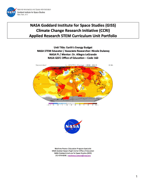 Fillable Online NASA Goddard Institute for Space Studies (GISS) Climate ...