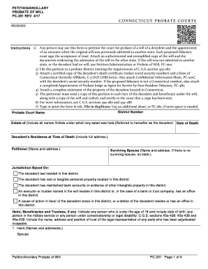 Fillable Online RECEIVED - ctprobate.gov Fax Email Print - pdfFiller