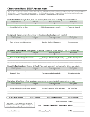 Fillable Online Performance Assessment Rubric Fax Email Print - pdfFiller