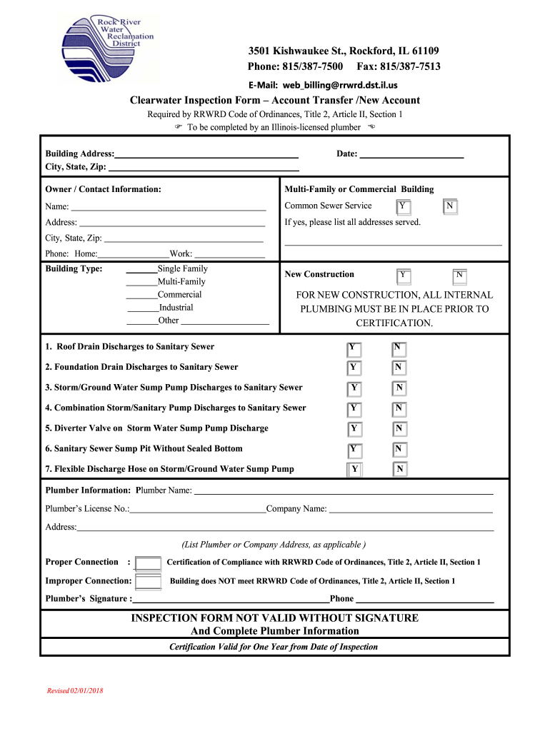 815/387-7513 Clearwater Inspection Form - Fill and Sign Printable ...
