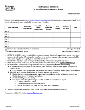Fillable Online Annual Water Use Report Form Fax Email Print - pdfFiller