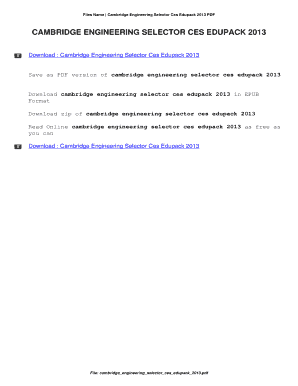Cambridge Engineering Selector Download - Fill Online, Printable ...