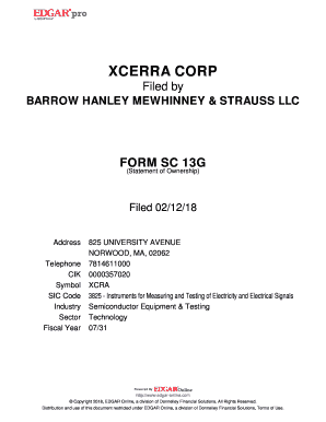 Fillable Online XCERRA CORP. FORM SC 13G (Statement of Ownership) Filed ...