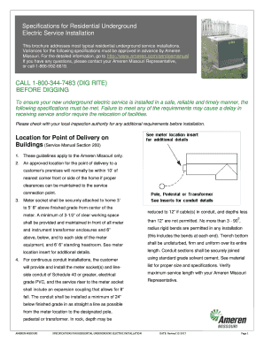 Fillable Online Specifications for Residential Overhead Electric ...