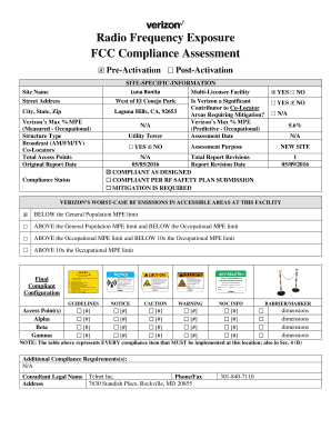 Fillable Online Radio Frequency Exposure FCC Compliance Assessment Fax ...