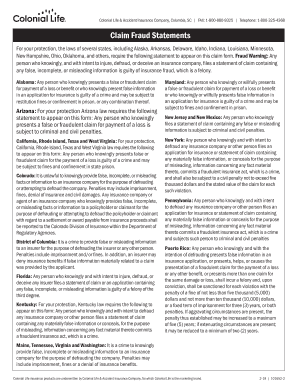 Fillable Online File Colonial Life Insurance Claim Forms Colonial Life ...