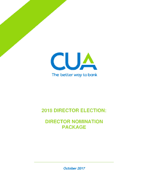 Fillable Online DIRECTOR NOMINATION PACKAGE Fax Email Print - pdfFiller
