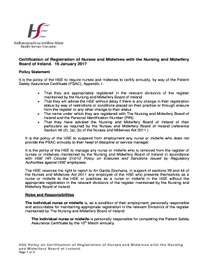 Fillable Online Certification of Registration of Nurses and Midwives ...