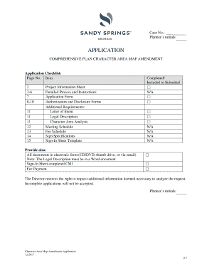 Fillable Online COMPREHENSIVE PLAN CHARACTER AREA MAP AMENDMENT Fax ...