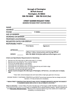 Fillable Online BANNER REQUEST FORM-MAIN STREET.docx Fax Email Print ...
