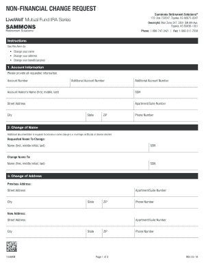 Fillable Online NON-FINANCIAL CHANGE REQUEST Fax Email Print - pdfFiller