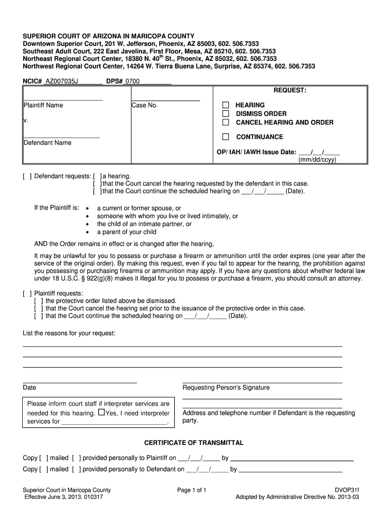 Your Name - The Judicial Branch Of Arizona In Maricopa County - Fill ...