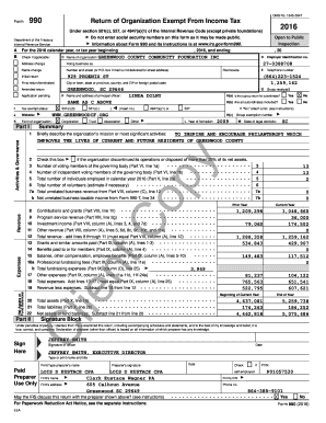 Fillable Online 2016 Tax Return Documents (GREENWOOD COUNTY COMMU ...