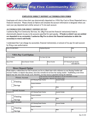 Fillable Online Direct Deposit form blank.xls Fax Email Print - pdfFiller