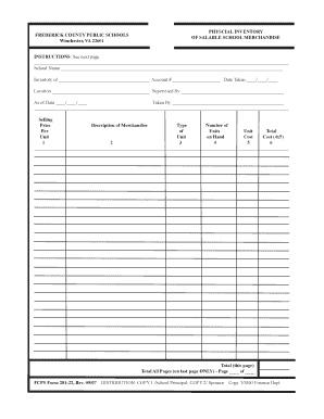 Fillable Online School Store Physical Inventory Form Fax Email Print ...