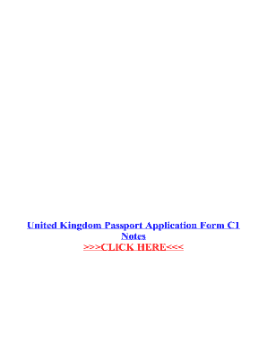 Fillable Online United Kingdom Passport Application Form C1 Notes Fax ...