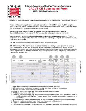 Fillable Online 2018-2020 Alternate CE Submission Form Fax Email Print ...