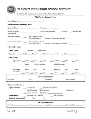 Fillable Online 2. Bulk Mail Request Form Fax Email Print - pdfFiller