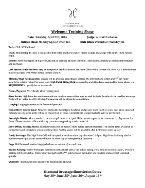 Fillable Online Welcome Training Show Fax Email Print - pdfFiller
