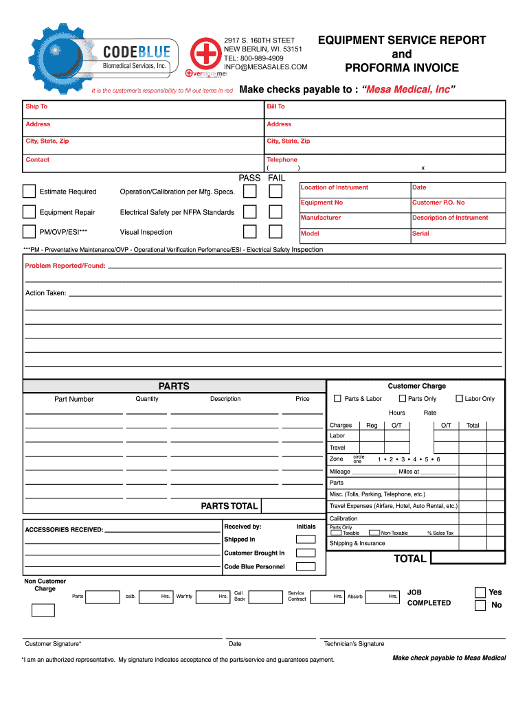 Codeblue Proforma Invoice Create Fill Online Printable Fillable 