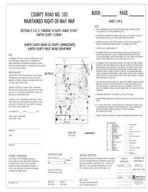 Fillable Online page maintained right-of-way map county road no. 103 ...