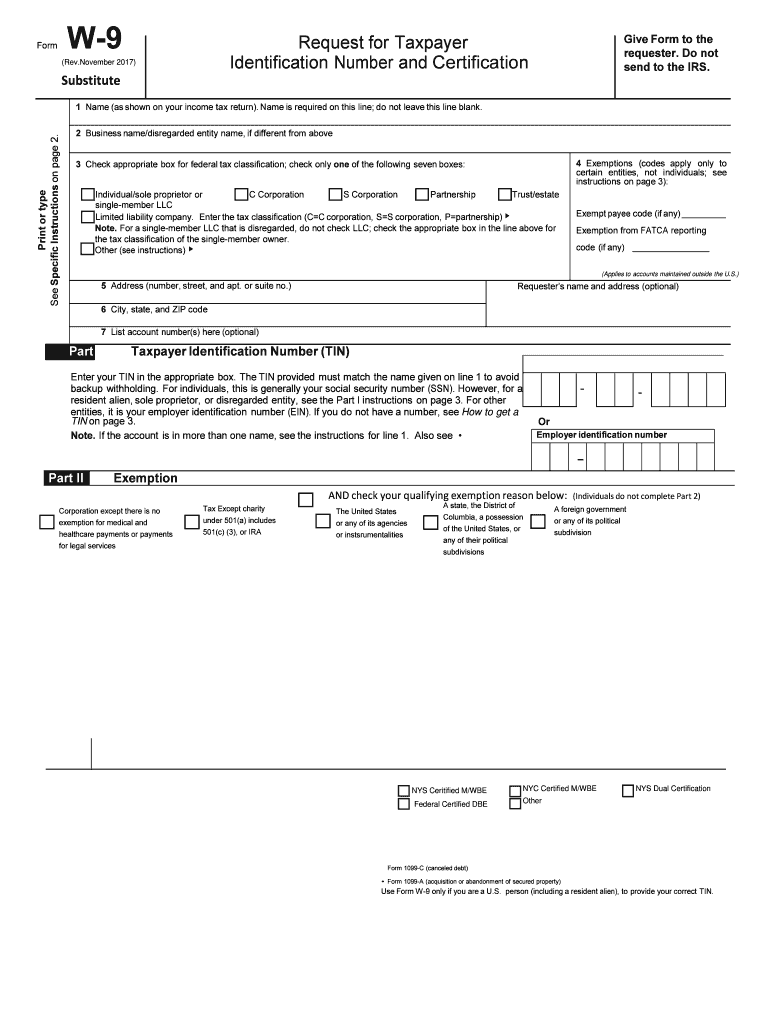 Fillable Online W-9 Form Request for Taxpayer ID Number and Certification SAG ... Fax Email ...