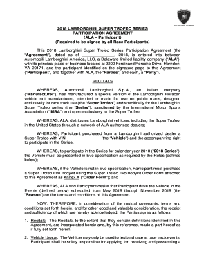 Lamborghini Contract - Fill Online, Printable, Fillable, Blank | pdfFiller