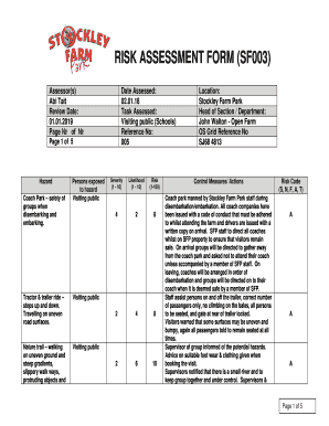 Fillable Online RISK ASSESSMENT FORM (V1) Fax Email Print - pdfFiller