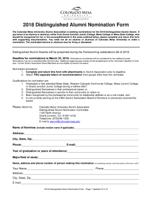 Fillable Online Nomination, ... Fax Email Print - pdfFiller