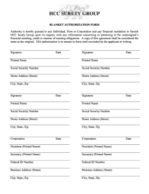 Fillable Online hcc surety group - RA Brunson, Inc. Fax Email Print ...