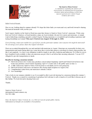 Fillable Online Host Letter and Form.docx Fax Email Print - pdfFiller