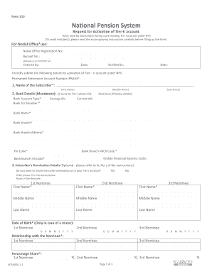 Fillable Online S10-Subscriber Registration Form Tier-II Fax Email ...