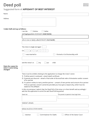 Affidavit Of Best Interest - Fill Online, Printable, Fillable, Blank ...